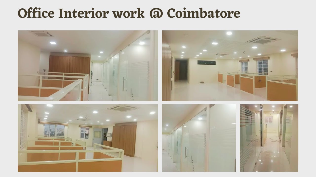 Office Interior Work at Coimbatore | Ongoing Project - DMW Infra - YouTube