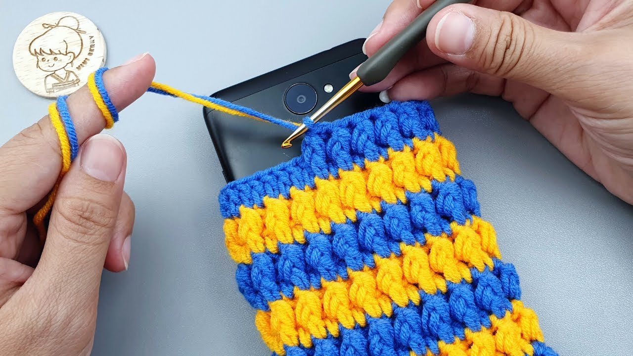How to Crochet Phone Bag | Crochet Phone Cover | Front Post and Back ...