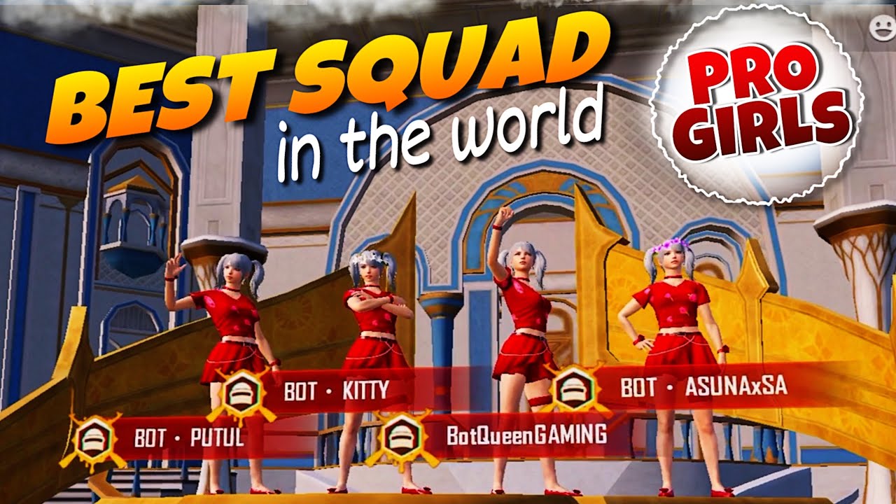 Best Girls Squad in The World | Girls Gameplay | Pubg Rush Gameplay ...