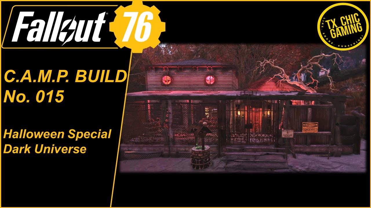 FO76 C.A.M.P. Build No. 015 - Halloween Special - Dark Universe - YouTube