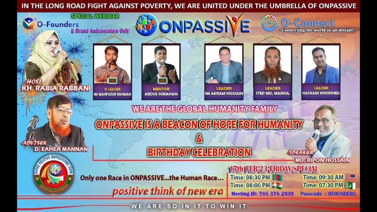 ONPASSIVE IS A BEACON OF HOPE FOR HUMANITY, & BIRTH DAY CELEBRATION ...