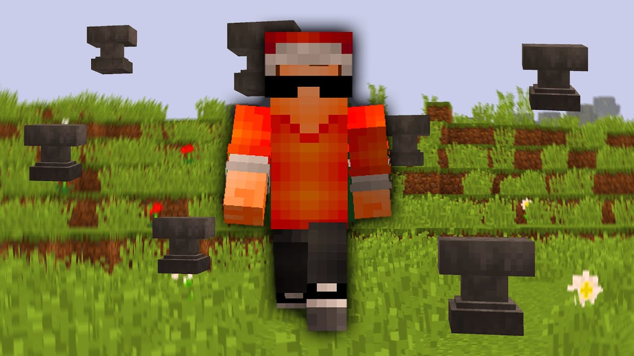 Minecraft, but it's raining anvils - YouTube