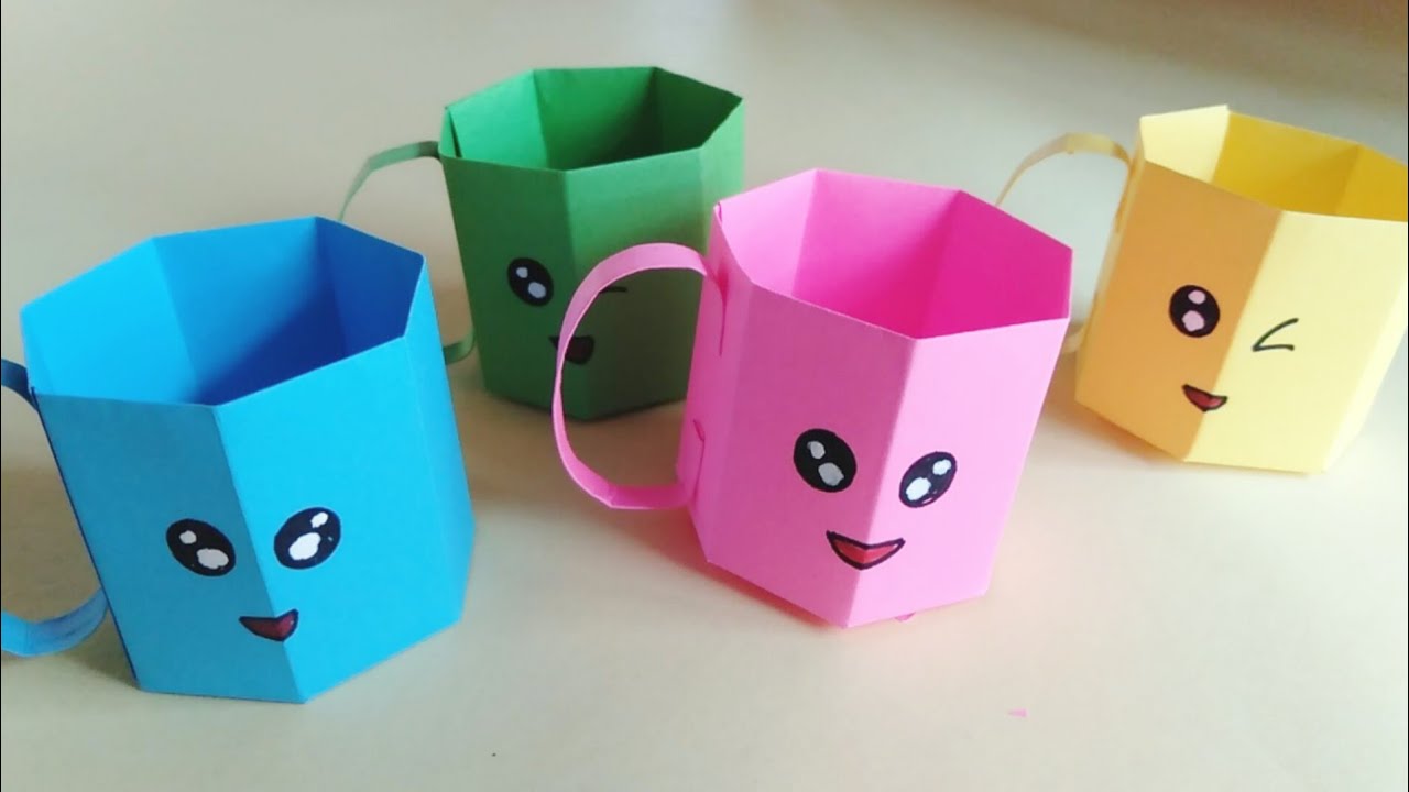 How to Make Origami Mini Paper Cups - Paper Folding Cup - YouTube