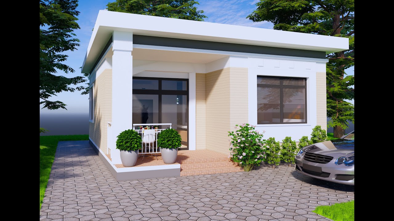 Modern Small House (2Bedroom) | 6m x 6.5m House Design - YouTube
