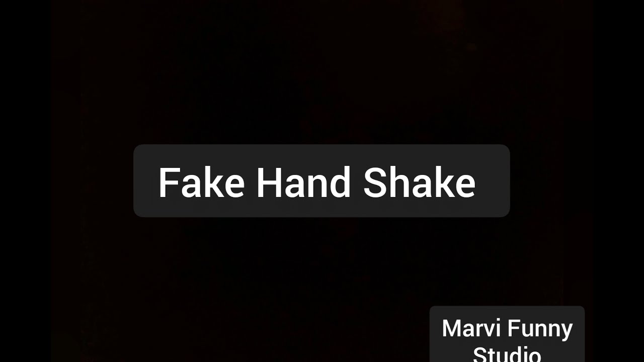 Fake Handshake Prank in Pakistan Marvi Funny Studio Official - YouTube