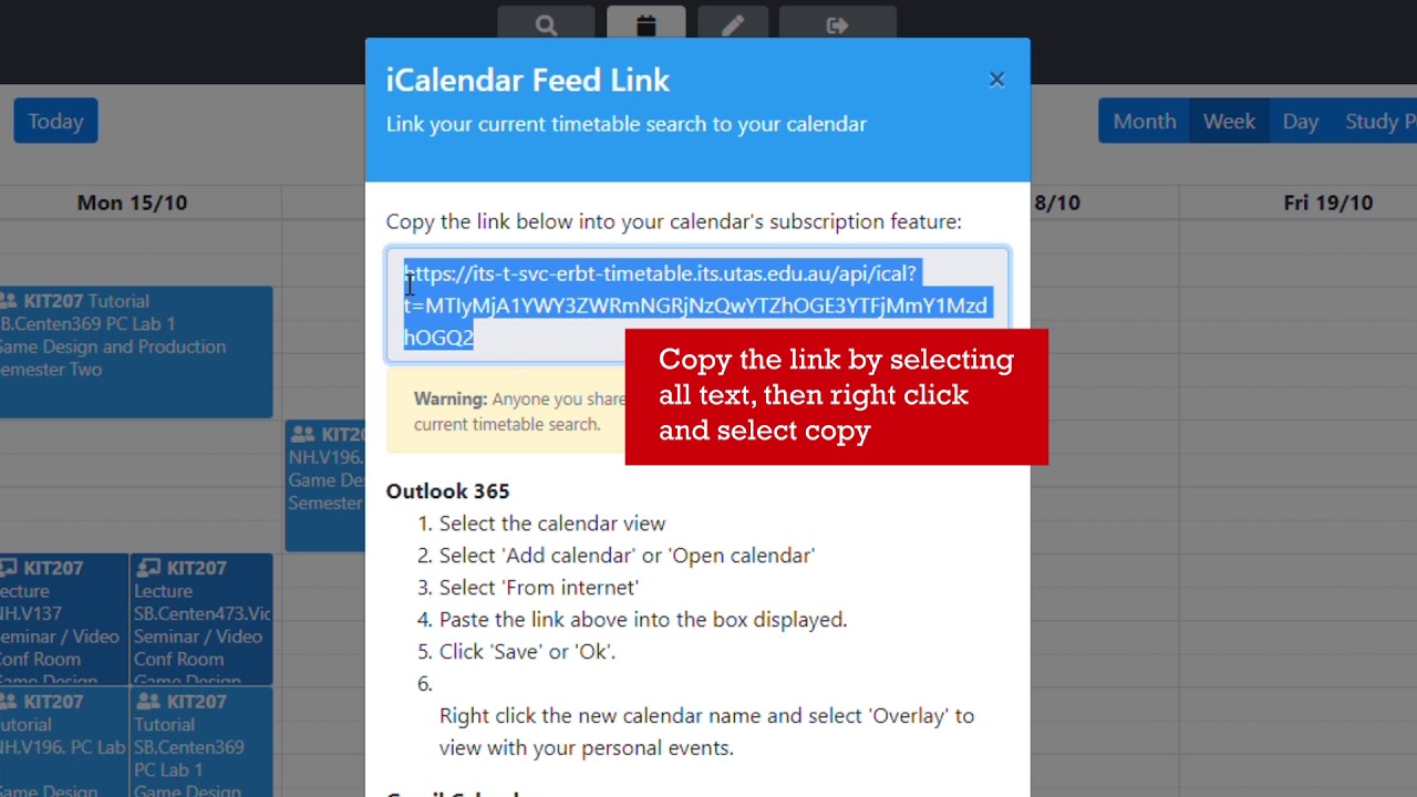 03 How to add your lectures into your calendar - YouTube