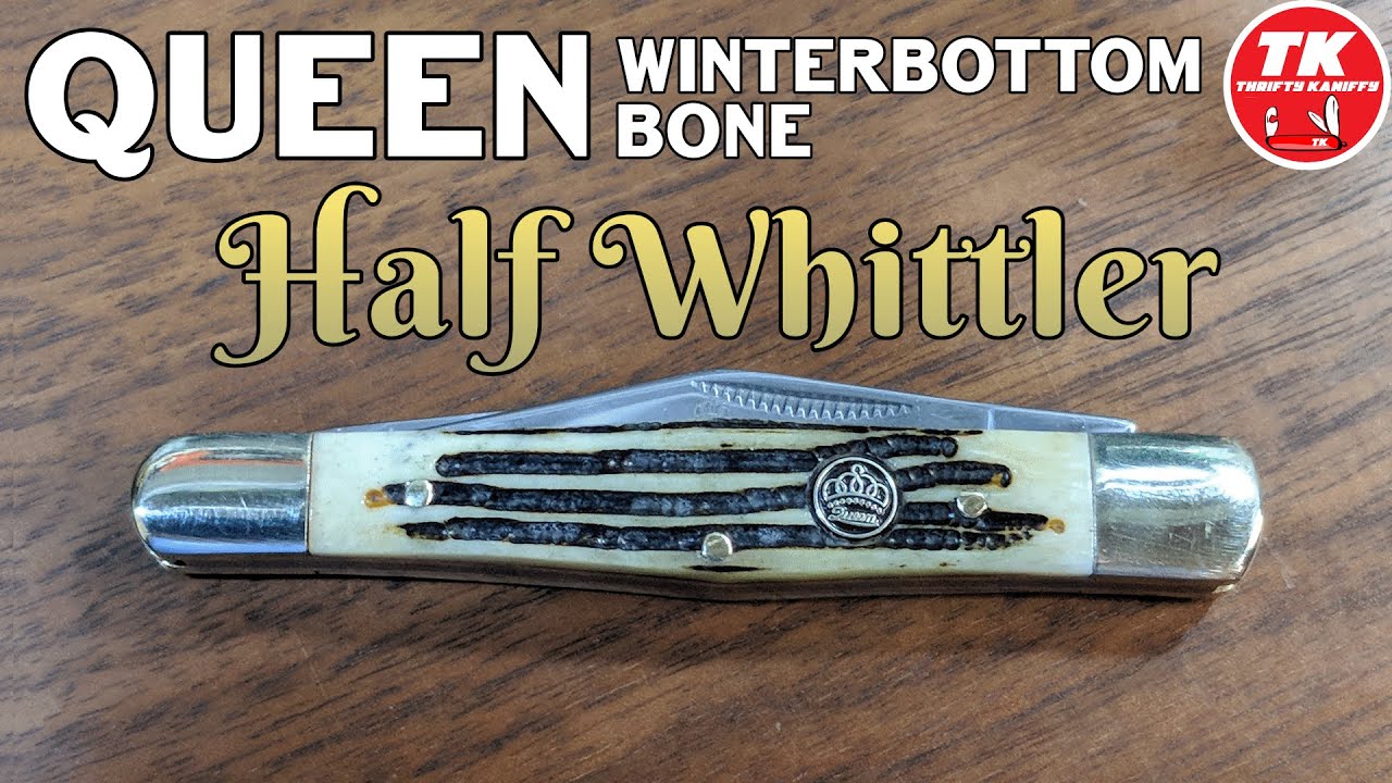 Queen Half Whittler Winterbottom Bone QN47WB Pocket Knife - YouTube