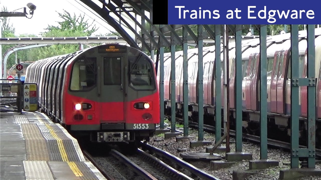 London Underground Northern Line Trains At Edgware - YouTube