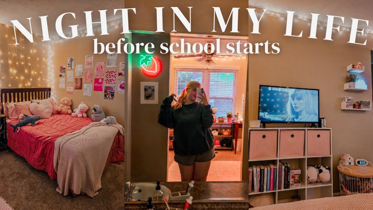 preparing for back to school 💕 productive night time routine, selfcare ...