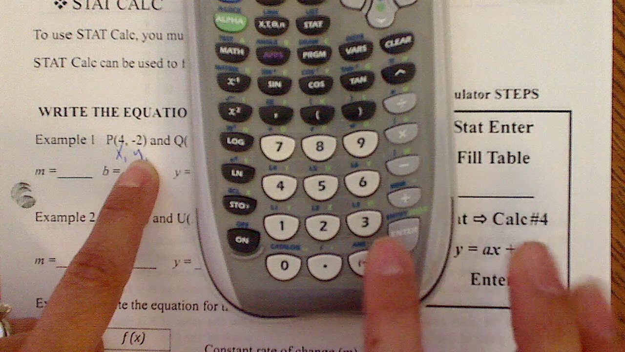 Writing Equations of Lines with Calculator - YouTube
