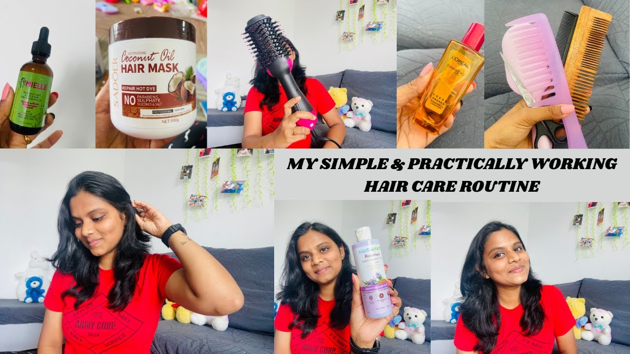 My Simple & Practically Working Hair Care Routine ♥️ - YouTube