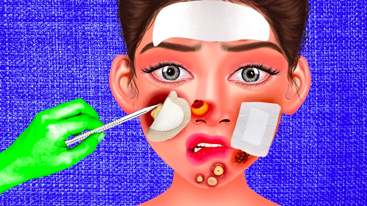 ASMR Cleanse Acne on Girl's Face | ASMR Animation - YouTube