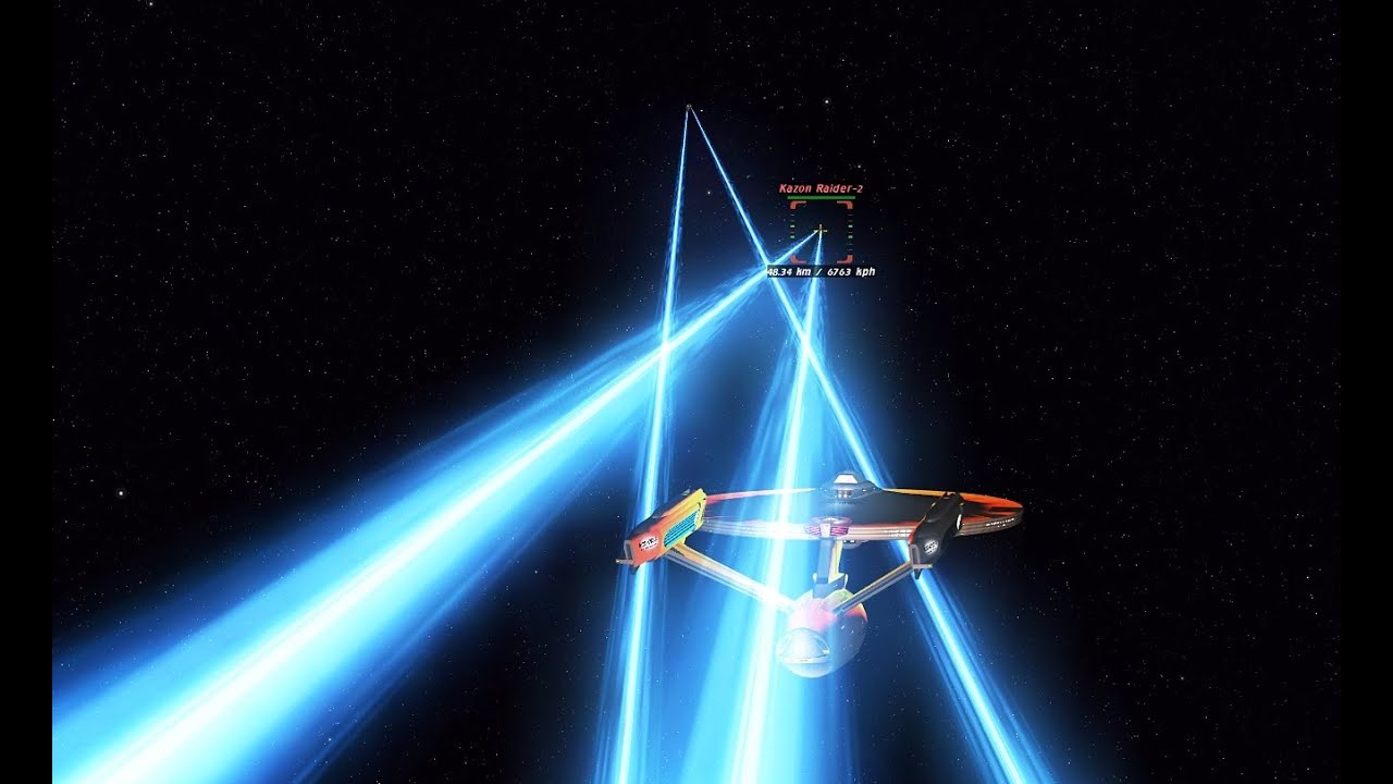 Star Trek Bridge Commander: Constitution Refit vs Kazon Raiders - YouTube