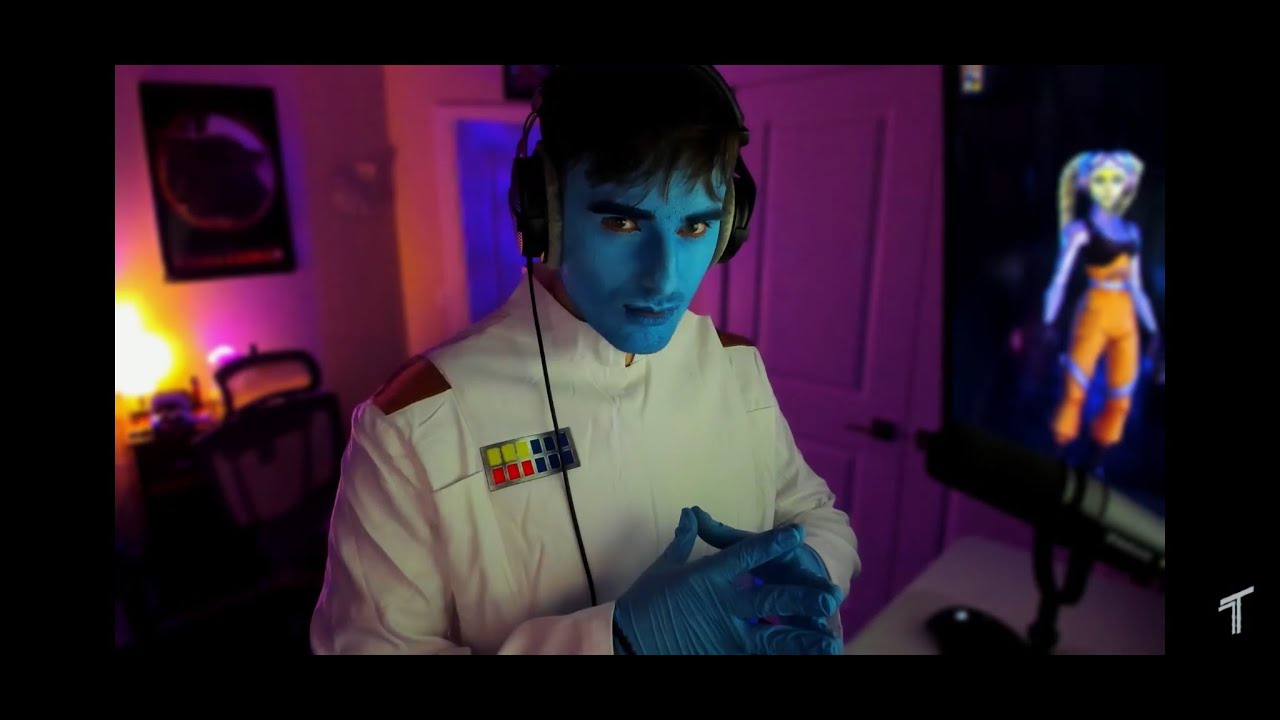 GRAND ADMIRAL THRAWN FACE PAINT | Halloween Preshow - YouTube