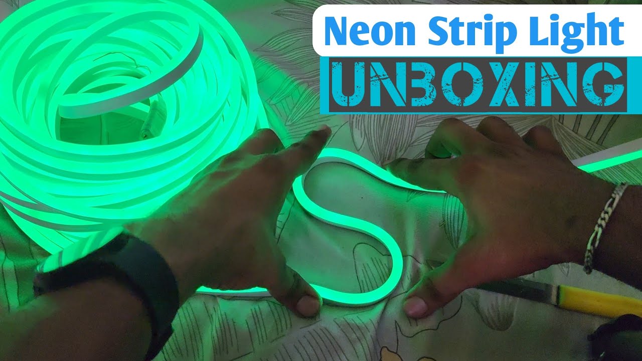 Neon Strip Light Waterproof Unboxing// How to cutting Neon light - YouTube