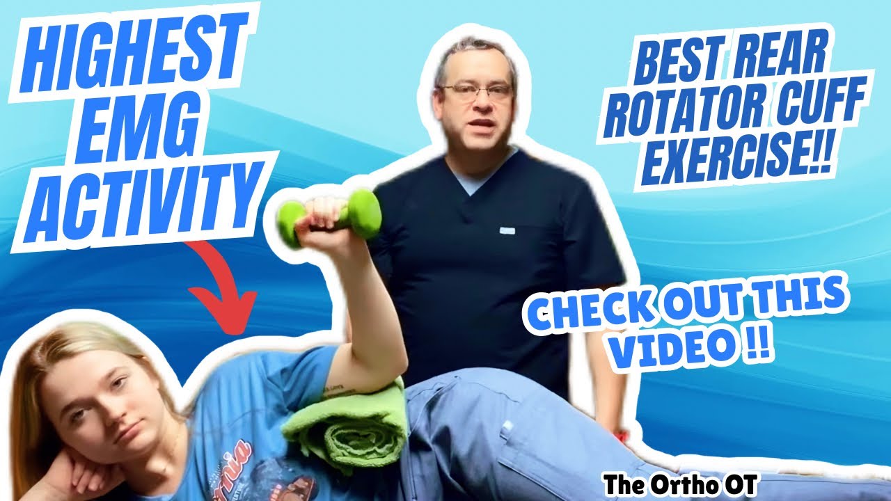 Posterior Cuff Rotator Cuff Exercise with the highest EMG activity 💪‼️ ...