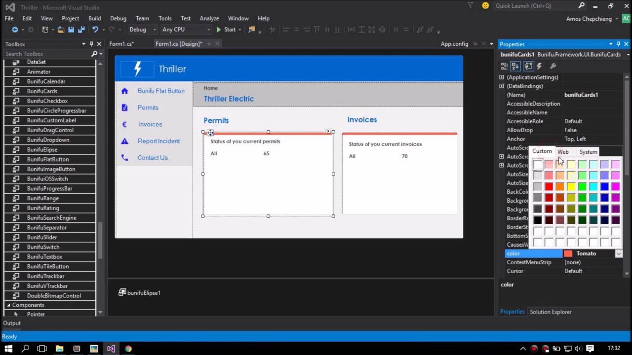 Bunifu UI NET Framework Demo Using C# .NET - YouTube