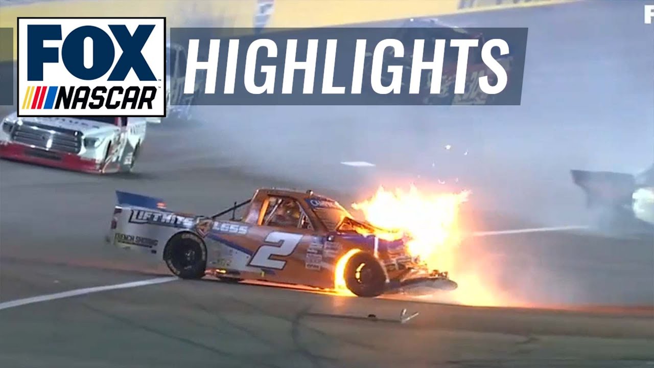 Sheldon Creed, Chandler Smith involved in fiery wreck at Las Vegas ...