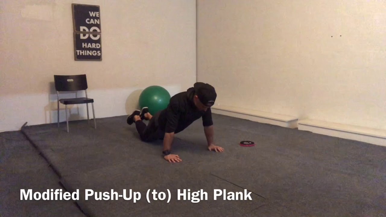 Modified Push-Up (to) High Plank - YouTube