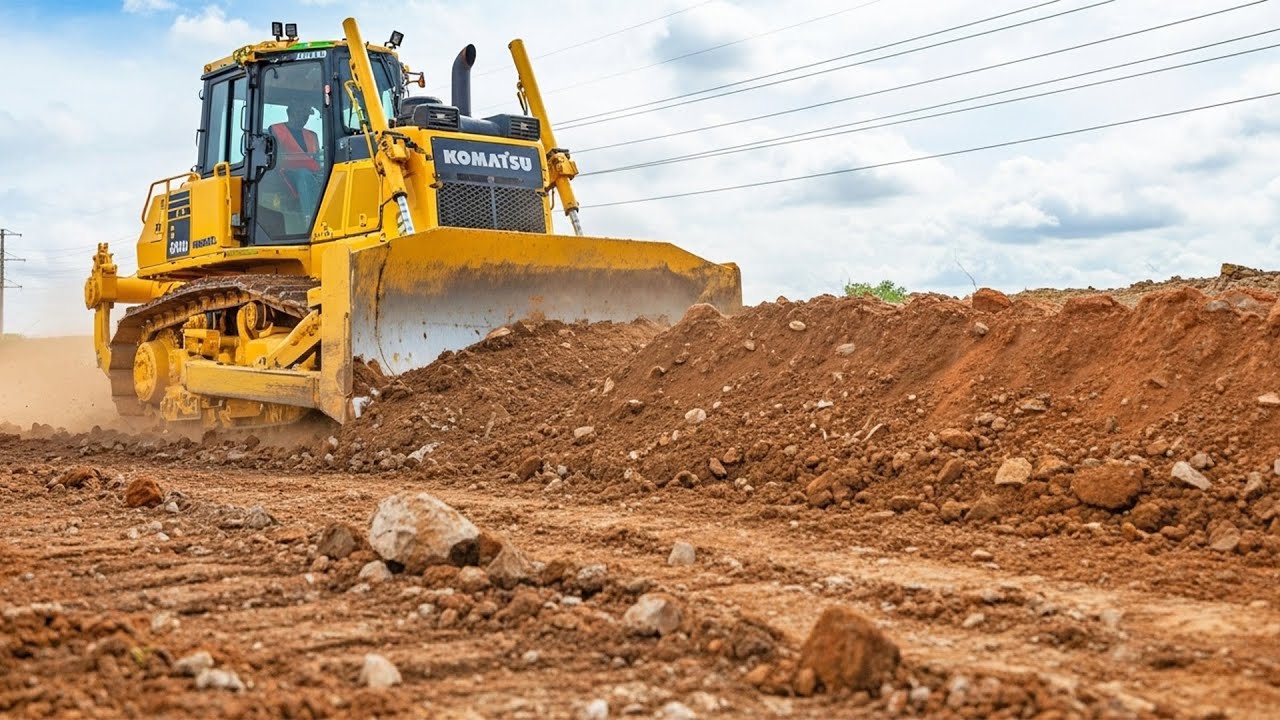 Caterpillar in Command | Bulldozer Shapes the Road to Progress - YouTube
