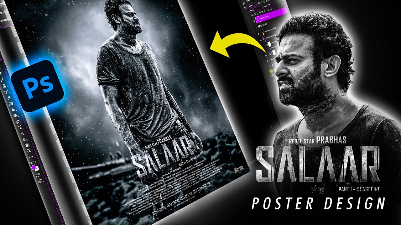SALAAR POSTER ( 2023 ) Movie Poster Design - in Hindi/Urdu ( Photoshop ...