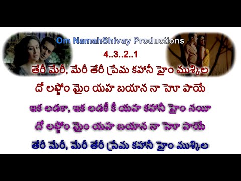 Teri Meri Meri Teri Karaoke With Lyrics Telugu |Bodyguard |Salman Khan, Kareena Kapoor