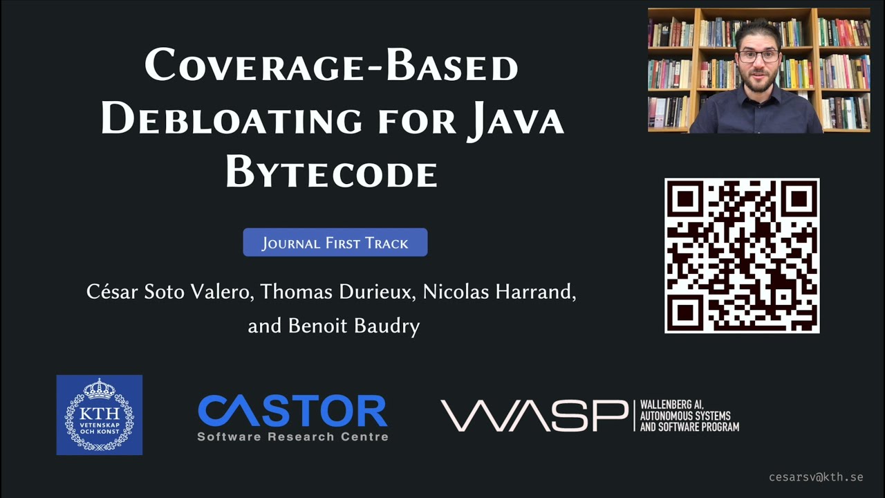 Coverage-Based Debloating for Java Bytecode - YouTube