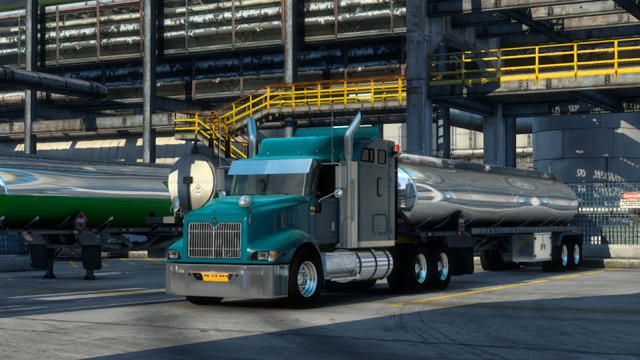 ATS l International 9400 l ISX Jake Braking down hills at high speeds l ...