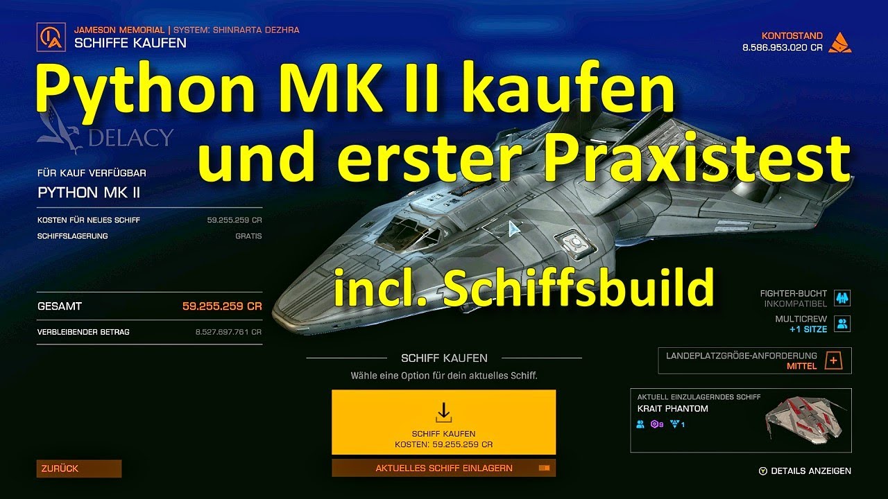 Elite Dangerous Odyssey: LP#66 - Kauf der Python MKII & erster ...