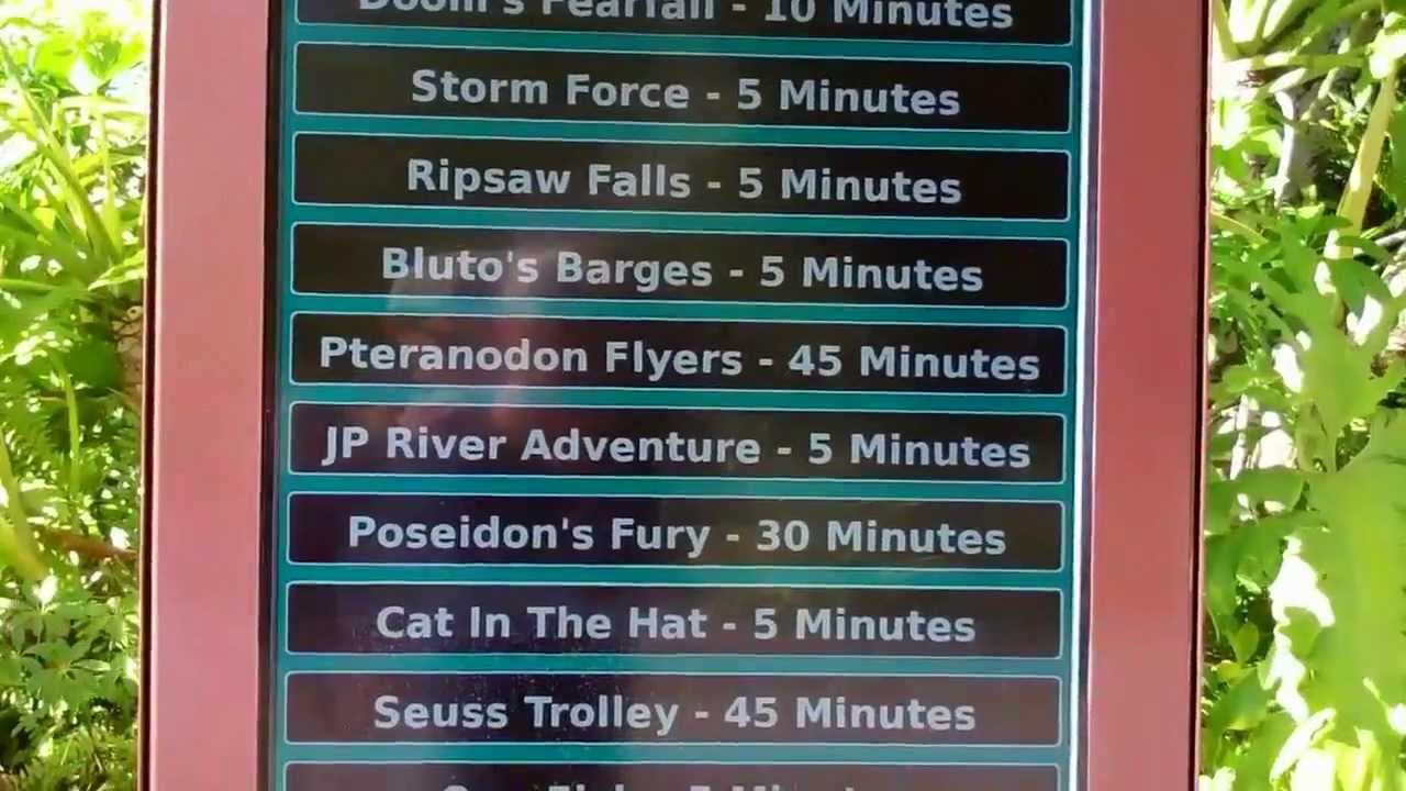 Islands Of Adventure Wait Times 3 04 2012 Universal Studios Orlando islands-of-adventure-wait-times-3-04-2012-universal-studios-orlando