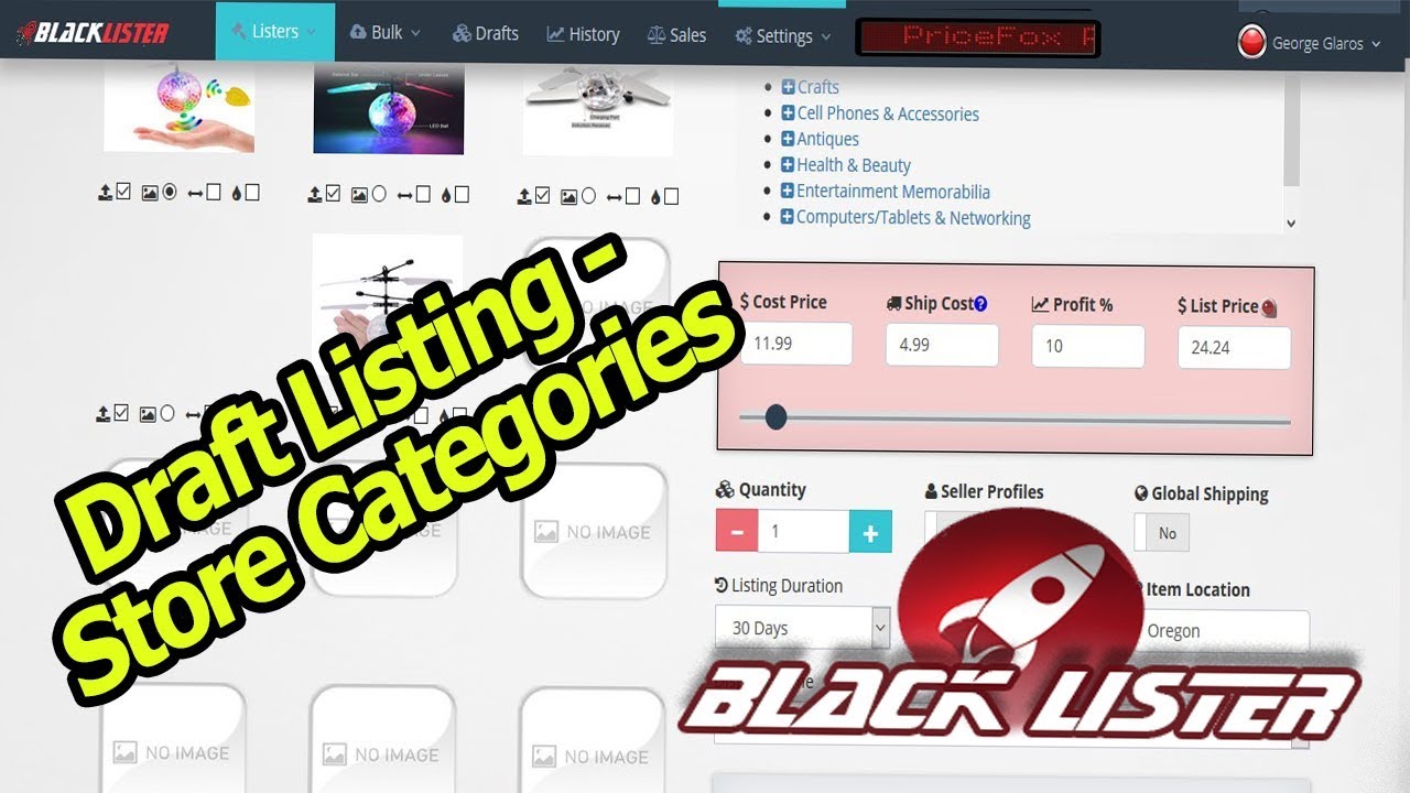 Black Lister Draft Listing - Store Categories Dropshipping eBay Shop ...