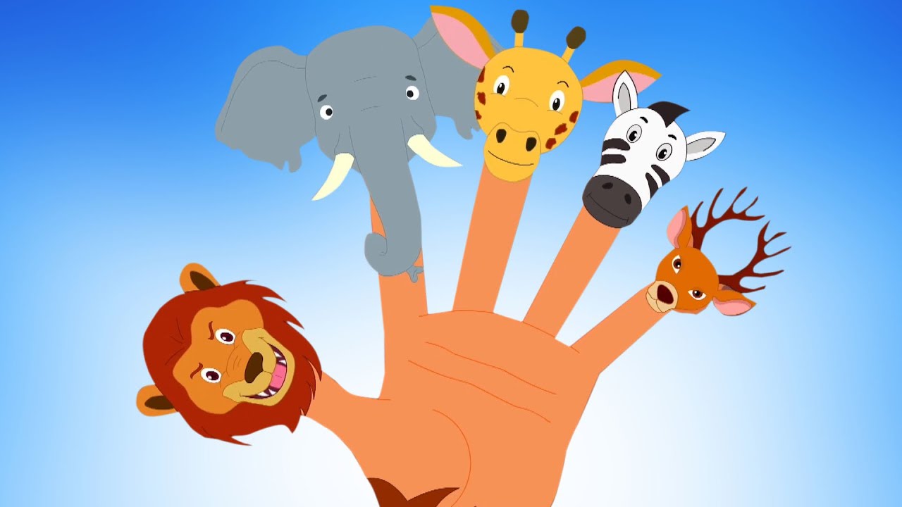 Animal Finger Family, Sing Along Song And Kindergarten Rhyme For Kids ...