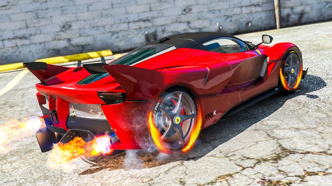 GTA 5 Super RARE Ferrari Car STUNT! - YouTube