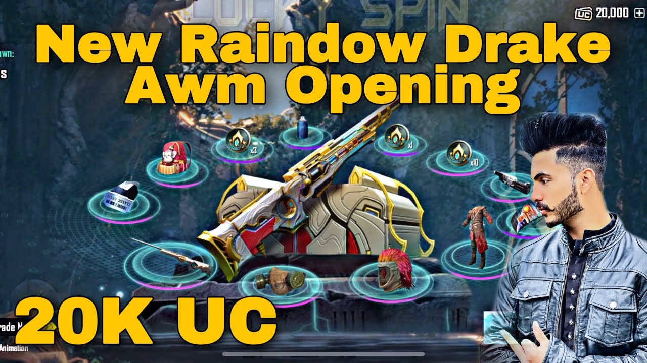 Rainbow Drake AWM Opening 😱 | As Always Bad Luck 🥺 | PUBGMOBILE - YouTube