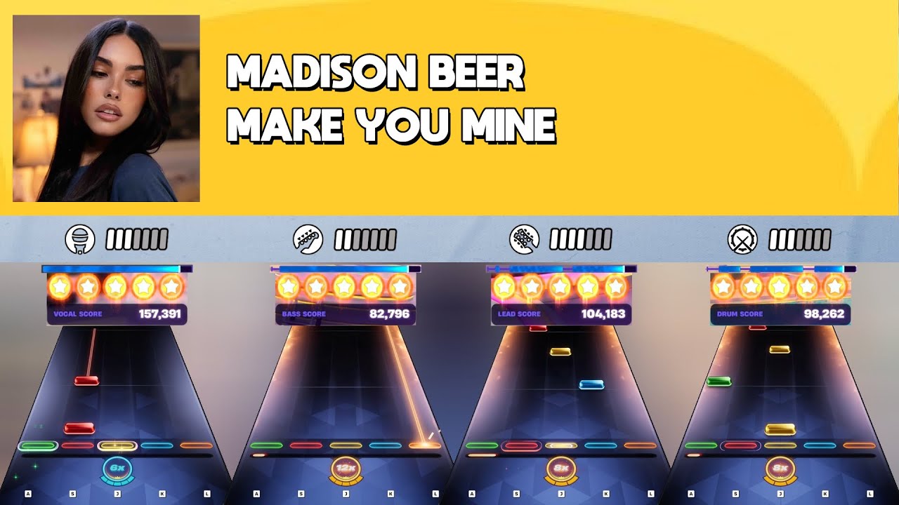 [Fortnite Festival] Madison Beer - Make You Mine || All Instruments ...