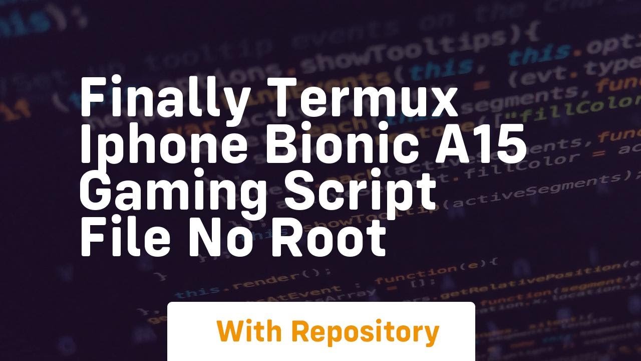 finally termux iphone bionic a15 gaming script file no root - YouTube