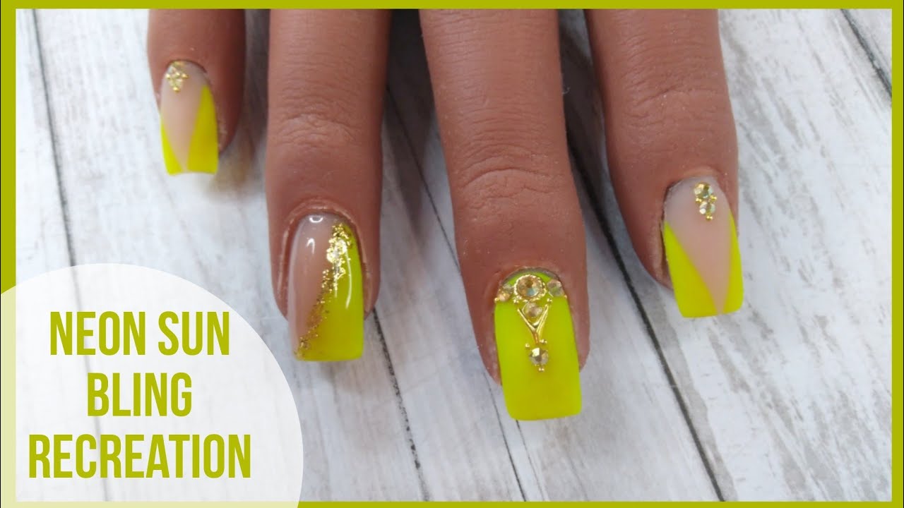 Let's Make It Short Ep. 10 |Neon Bling Nails| Madam Glam Nail Review ...