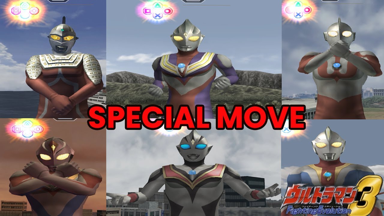 Ultraman FE3 - All Characters Special Moves part 1 ( 1080p HD 60 FPS ...