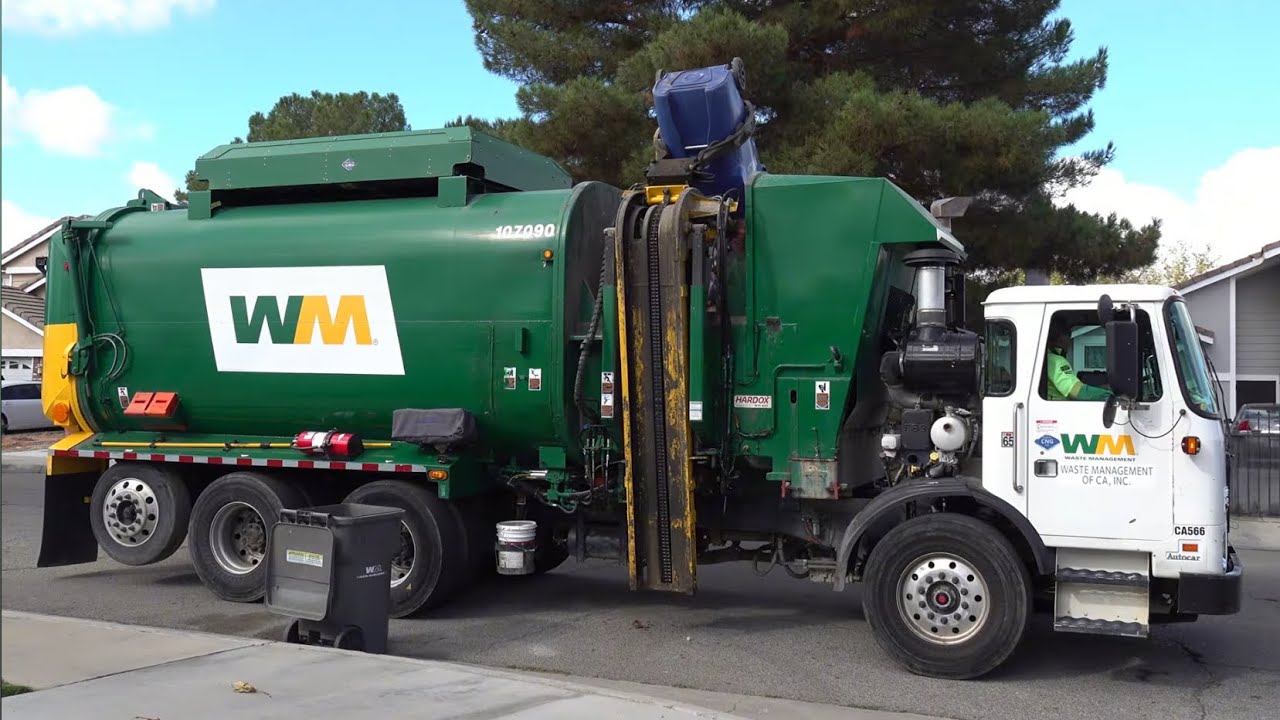 Waste Management zippy CNG Autocar ACX amrep ASL - YouTube