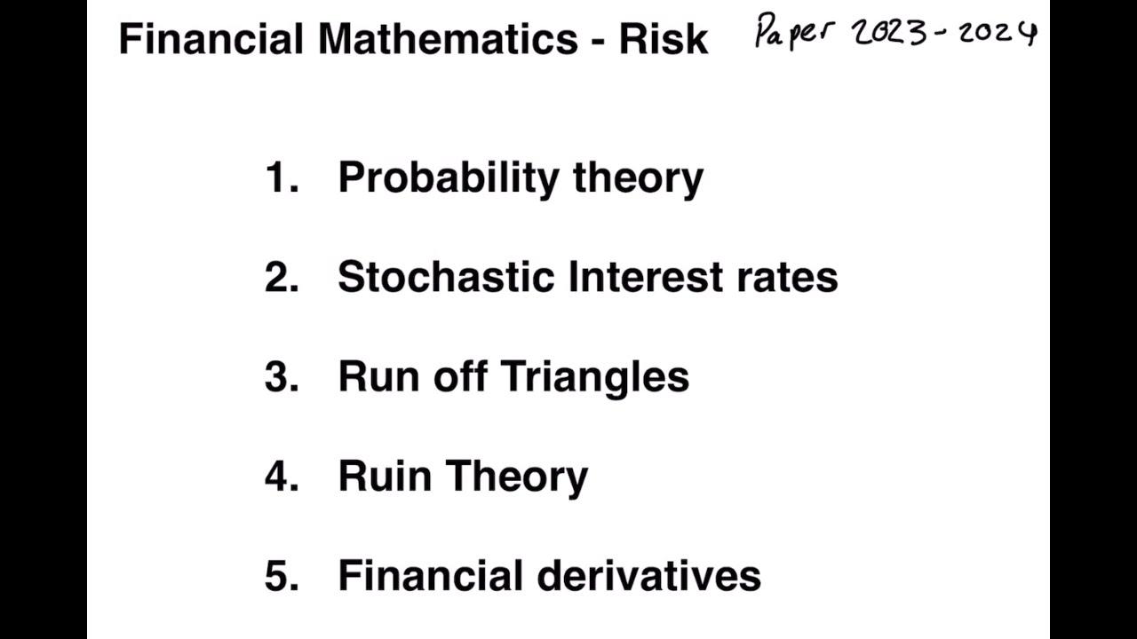 Financial Mathematics - Risk - Exam Paper 2023 - Q1-Q2a - YouTube