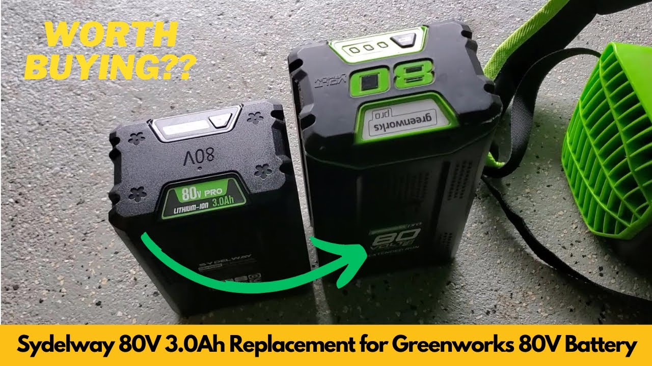Sydelway 80V 3.0Ah Replacement for Greenworks 80V Battery, fit for ...