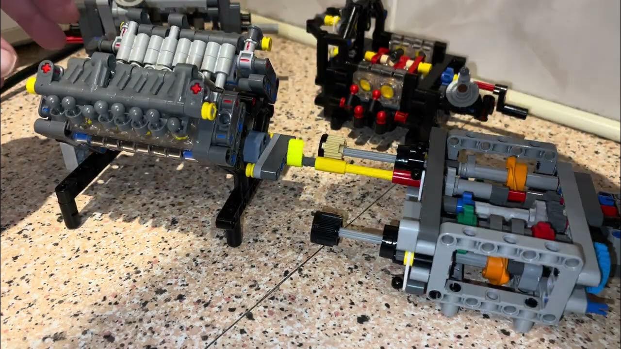Lego technic V8 with working 16v, crankshaft and camshaft based on the ...