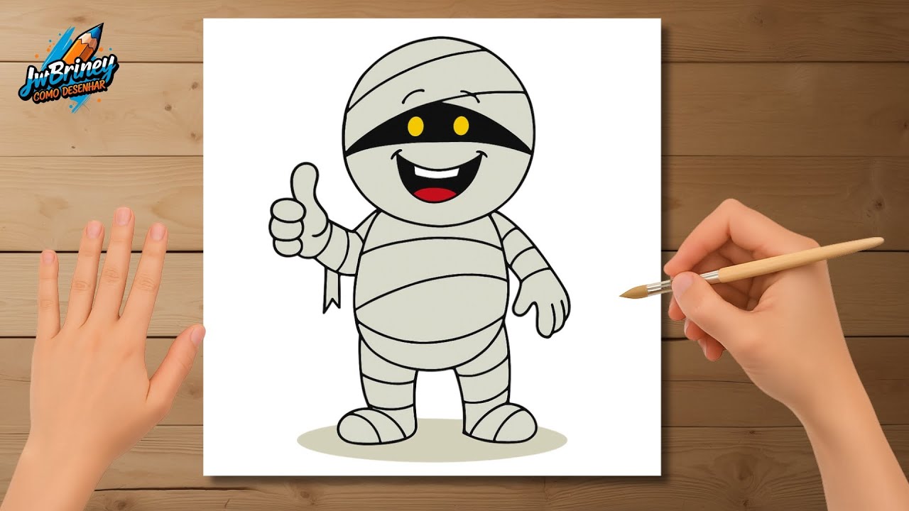 Cómo Dibujar una Momia Kawaii | Dibujo de Halloween Fácil para Niños ...