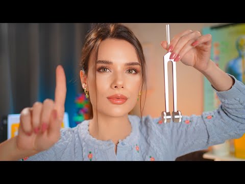 ASMR - A Very Detailed Cranial Nerve Exam - Eye Exam,  in Ear Hearing Test, Sleep Doctor Roleplay