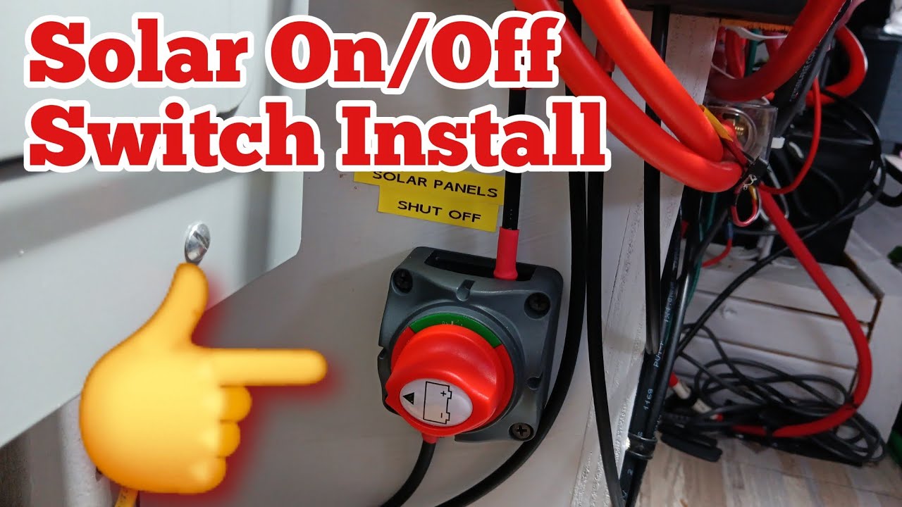 Solar Battery Disconnect Install #diy #vanbuild - YouTube