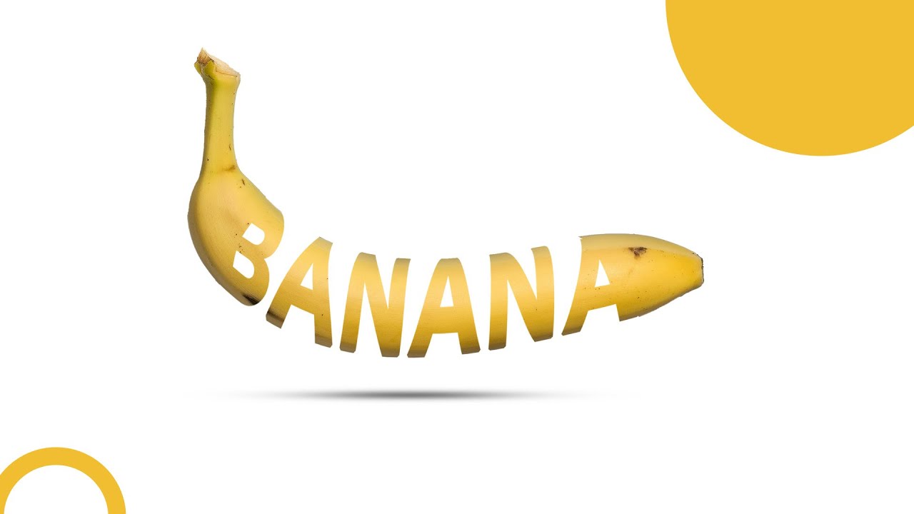 Tutorial for Beginners Banana Typography in Photoshop - YouTube