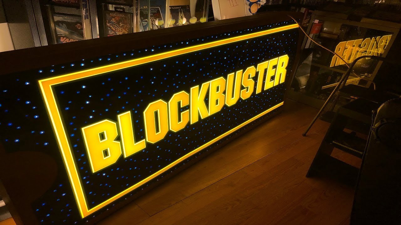 Blockbuster display sign pick up! - YouTube
