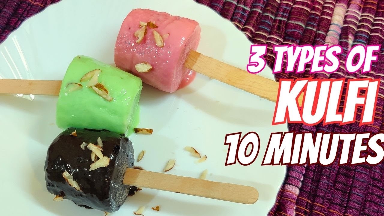 3 Flavor Homemade KULFI | Super Easy Kulfi Recipe | How to make Kulfi ...