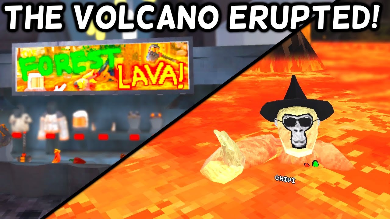 NEW Forest Lava Volcano Update is OUT! (Gorilla Tag VR) - YouTube