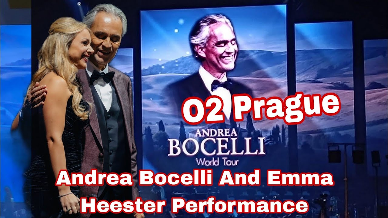 Andrea Bocelli And Emma Heester Performance At O2 Prague 2024 Andrea ...